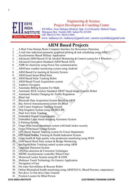 Project titles embedded 2013 14-electronics-electrical engineering | PDF