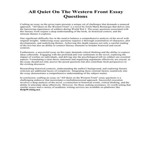 All Quiet On The Western Front Essay Questions.pdf