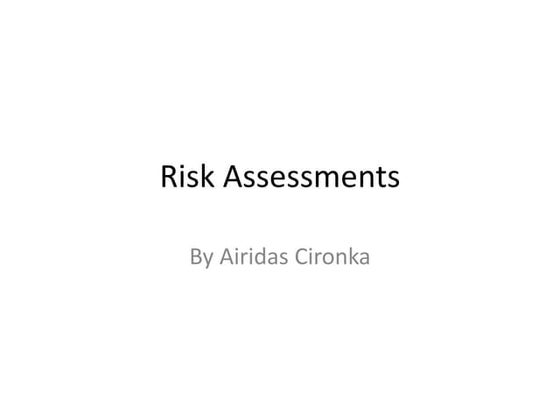 Risk assessment | PPT