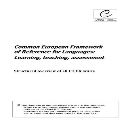 All scales CEFR | PDF