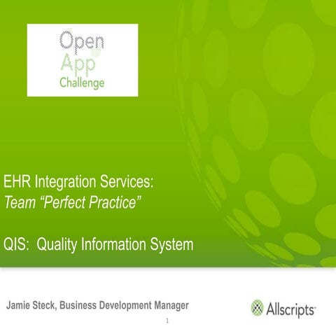 Allscripts app challenge qis final | PPT