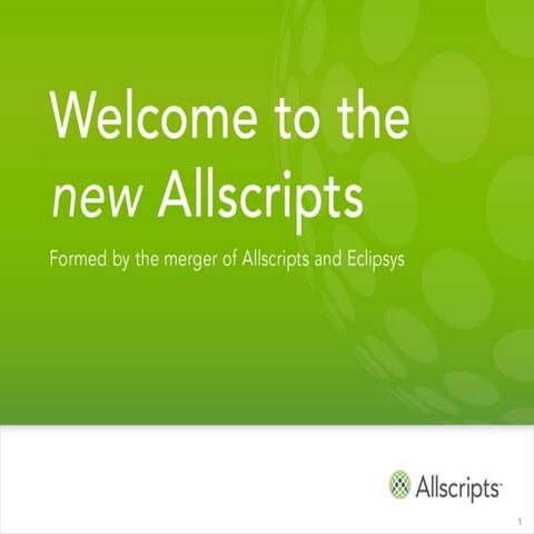 Allscripts Presentation | PPTX
