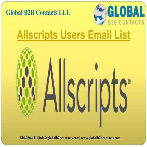 Allscripts users email list | PPTX