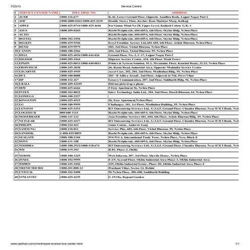 All service center | PDF