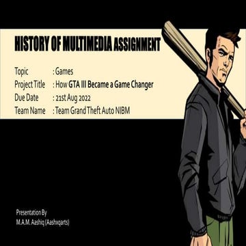 Grand Theft Auto III - The Groundbreaking Game | PPTX