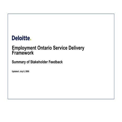 All stakeholder feedback | PPT