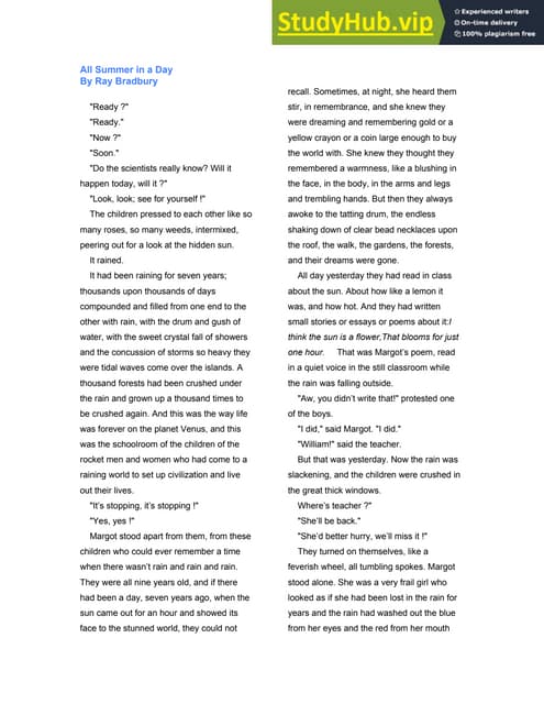 All Summer in a Day | DOC