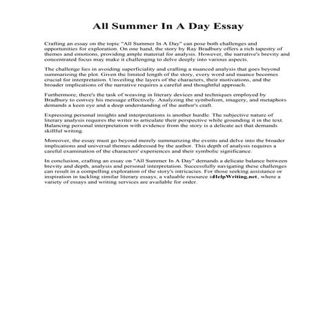 All Summer In A Day Essay.pdf