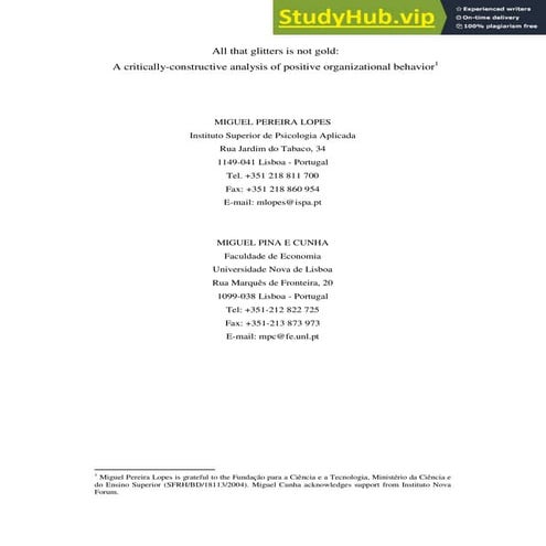 All That Glitters Is Not Gold A Critically-Constructive Analysis Of ...