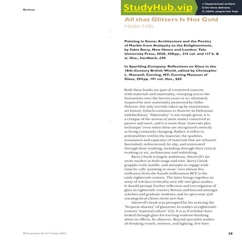 All That Glitters Is Not Gold Helen Hills | PDF