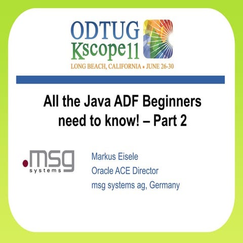 All the Java ADF beginners need to know - part2 | PDF | Programming ...