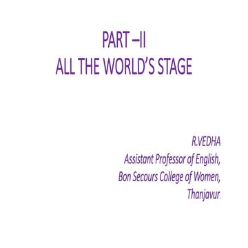 All the World's Stage | PPT