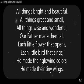 All things bright and beautiful | PPSX