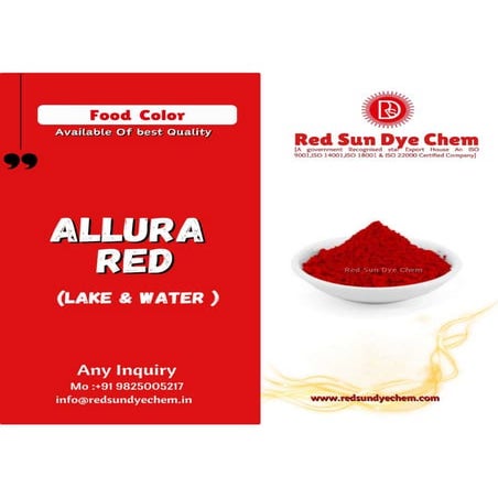 Red Sun Dye Chem Is Manufacturers Food colors in India . | PDF