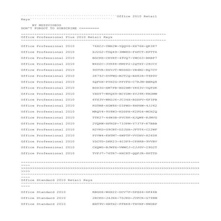 All version office keys | PDF