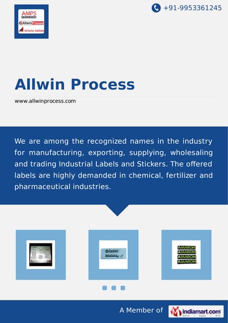 Allwin Process presentations