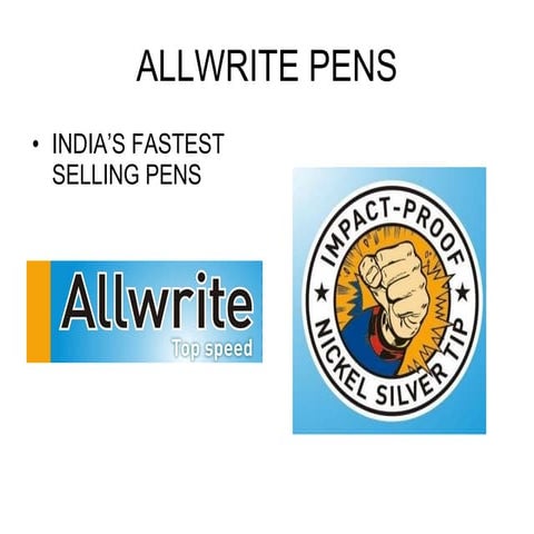 Allwrite pens ppt | PPT
