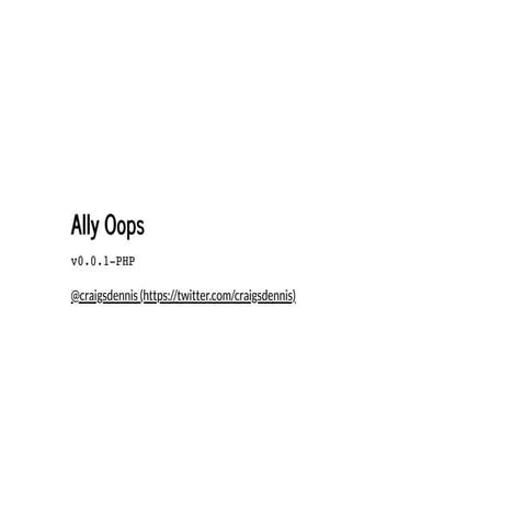 Ally Oops | PPT