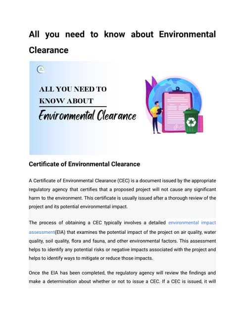 What is an Environmental Clearance Certificate and How to Obtain It.pdf