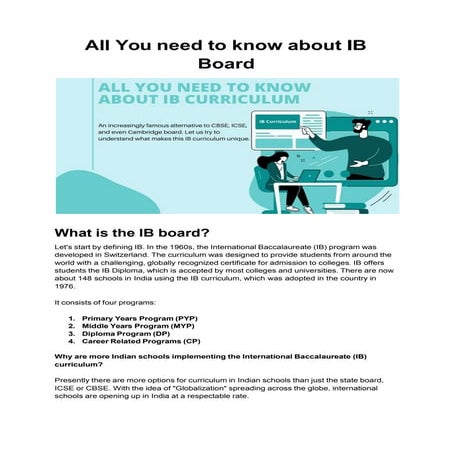 All You need to know about IB Board | PDF