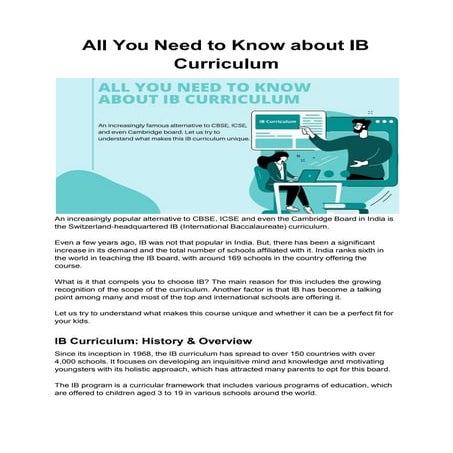 All You Need to Know about IB Curriculum.pptx | Professional School ...