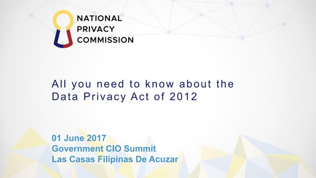 Data Privacy Act in the Philippines | PPTX