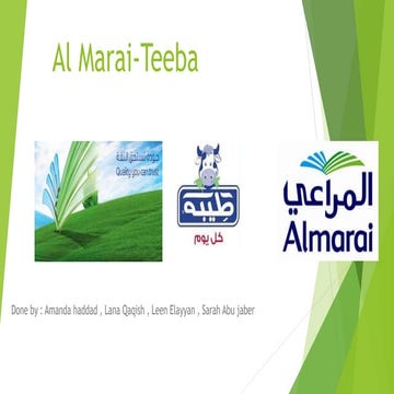 Agricultural Marketing-Milk production-Teeba.Almarai pre. | PPTX
