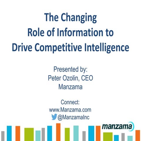 The Changing Role of Information to Drive Competitive Intelligence | PPT