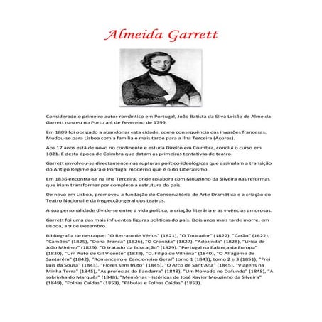 Almeida garrett | PDF | Download Gratuito
