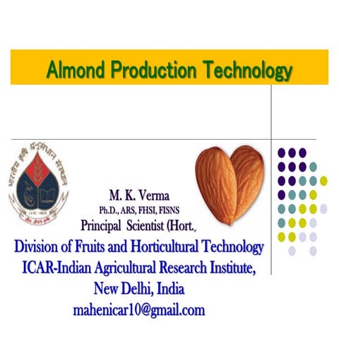 Almond production technology mkv 2018 1 | PDF