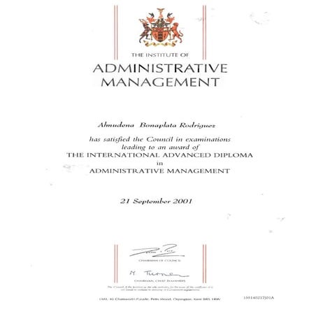 Institute of Administrative Management IAM - International Advanced ...