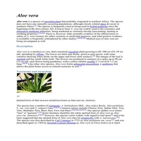 Aloe vera | PDF