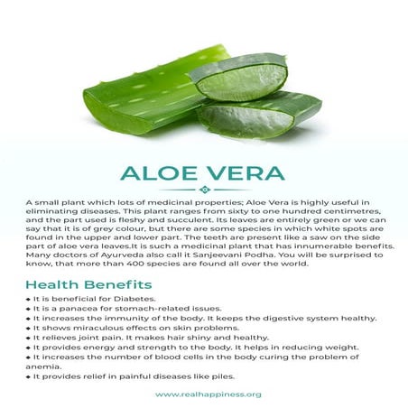 Health Benefits of aloe vera | PDF