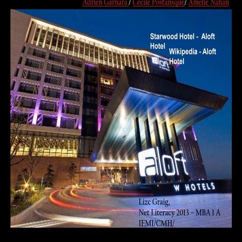 Aloft hotel, "why they make the difference?" | PPT