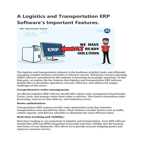 A Logistics and Transportation ERP Software's Important Features..pdf
