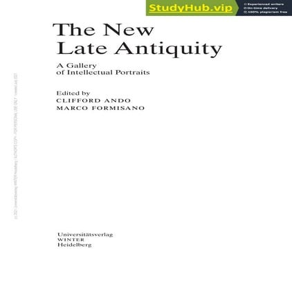 Alois Riegl Art History And The Beginning Of Late Antique Studies As A ...