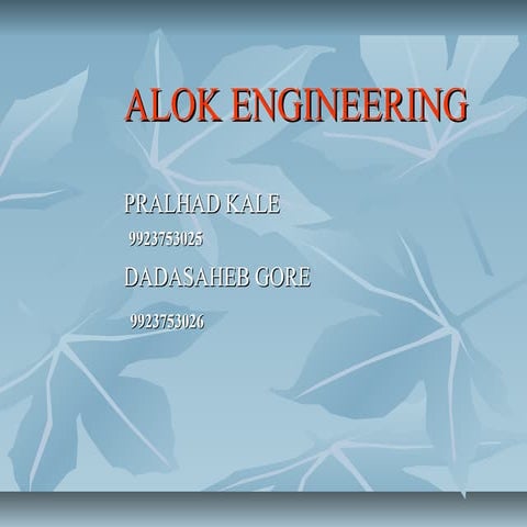 Alok engineering ppt1 | PPT
