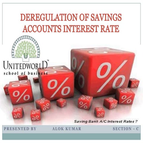 DEREGULATION OF SAVINGS ACCOUNTS INTEREST RATE | PPTX