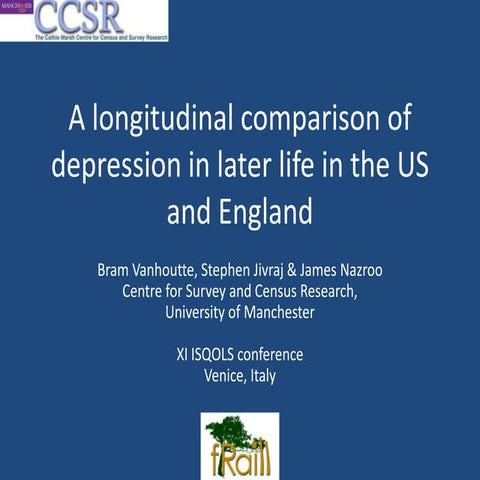 A longitudinal comparison of depression in later life in the US and ...