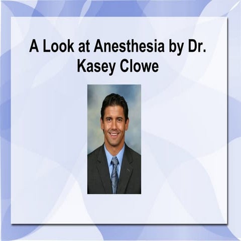 A look at anesthesia | ODP