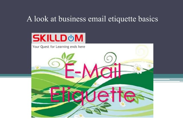Writing a Business Email | PPTX