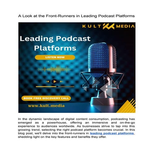 A Look at the Front-Runners in Leading Podcast Platforms | PDF