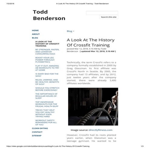 A look at the history of crossfit training | PDF