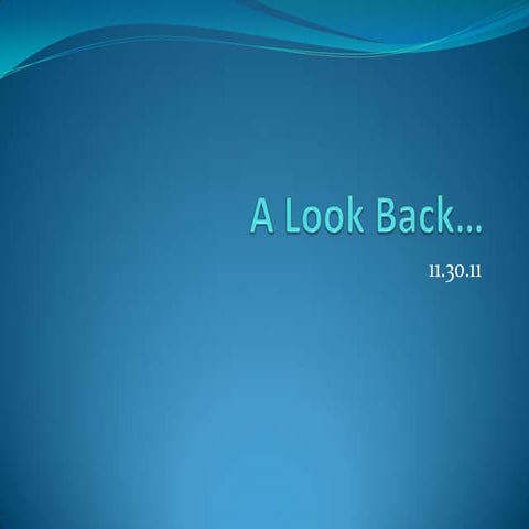 A look back | PPT