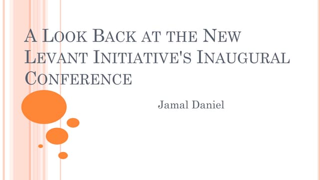 Jamal Daniel: The Levant | PPT