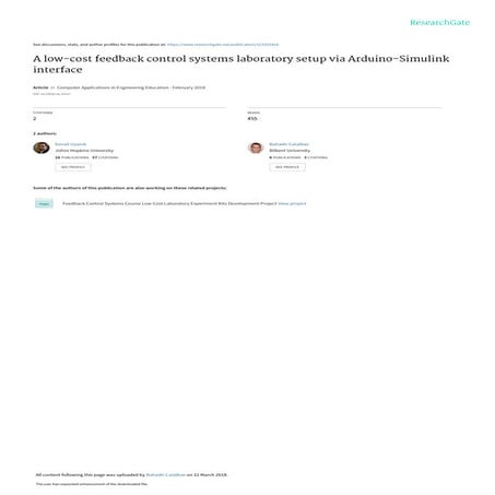 A low cost-feedback_control_systems_laboratory_setup_via_arduino_simulink_interface | PDF
