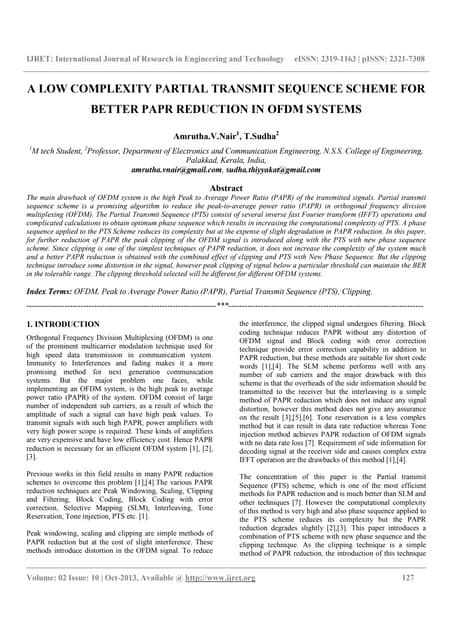 A Low Complexity Partial Transmit Sequence Scheme For Pdf