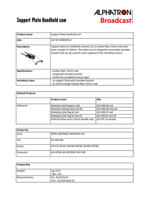 alphatron evf eng bracket | PDF