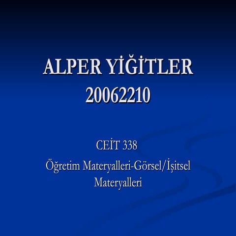 Gorsel İsitsel materyaller | PPTX
