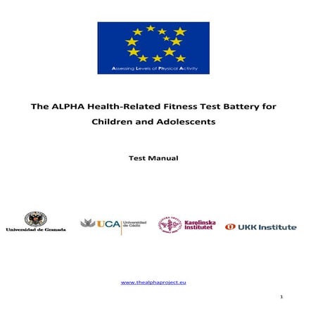 Alpha fitness test manual for children-adolescents | PDF